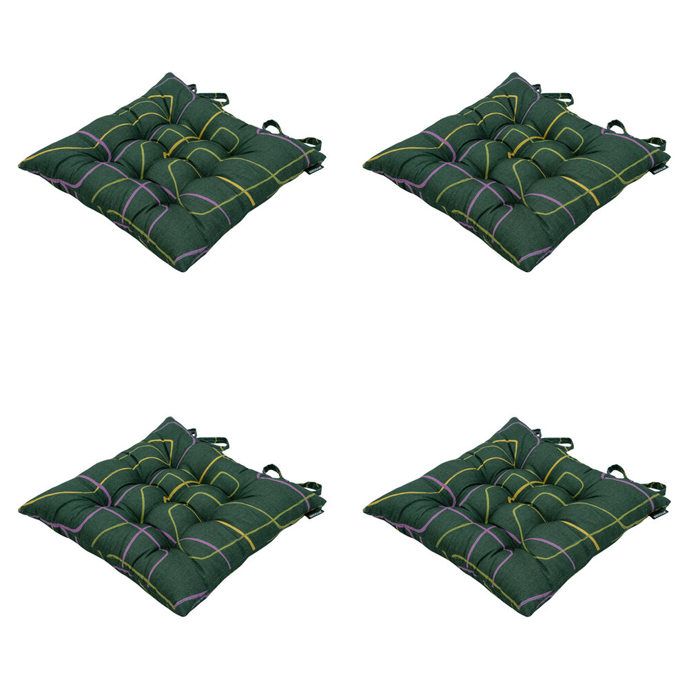 Madison Madison - Toscane kussen 46X46 Joah green - 4 stuks - Hoyz.nl
