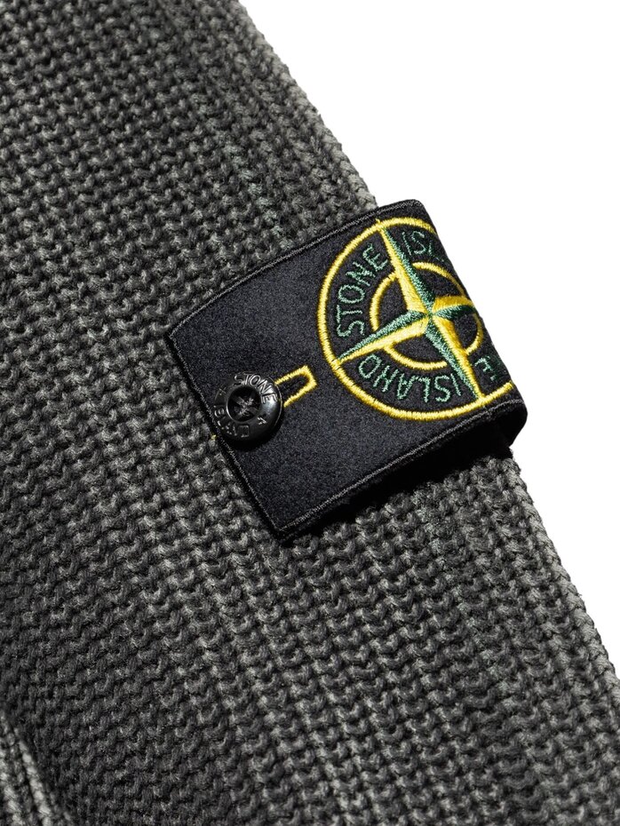STONE ISLAND FISHERMAN'S RIB TWO COLOUR SPRAY PULLOVER GRIJS - Vic