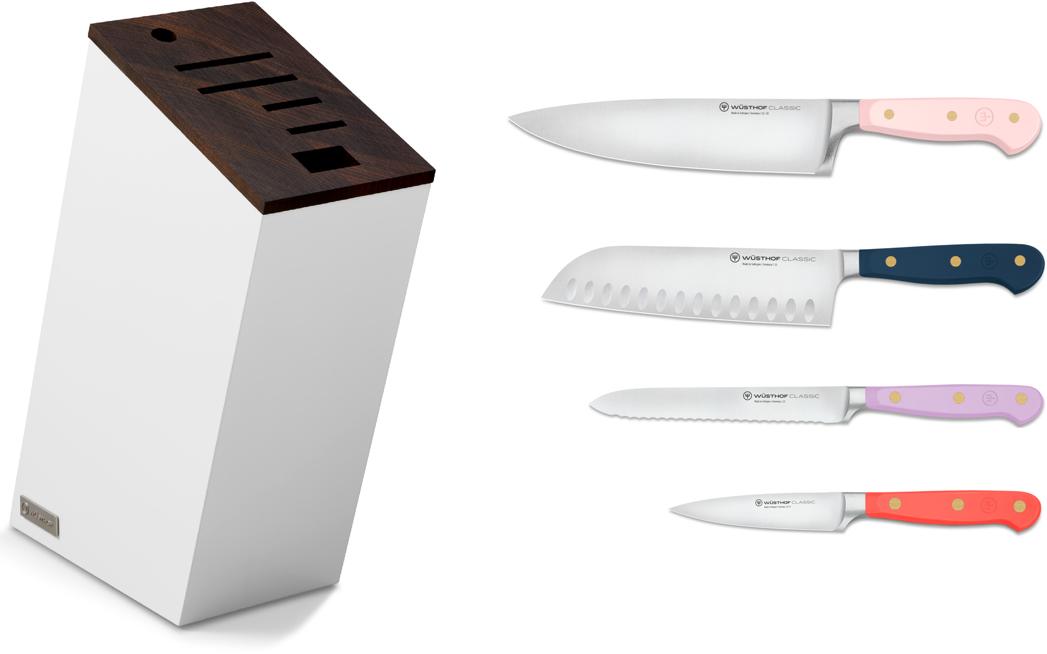 WÜSTHOF Classic Colour Messenset (5-delig) met Messenblok – Limited ...