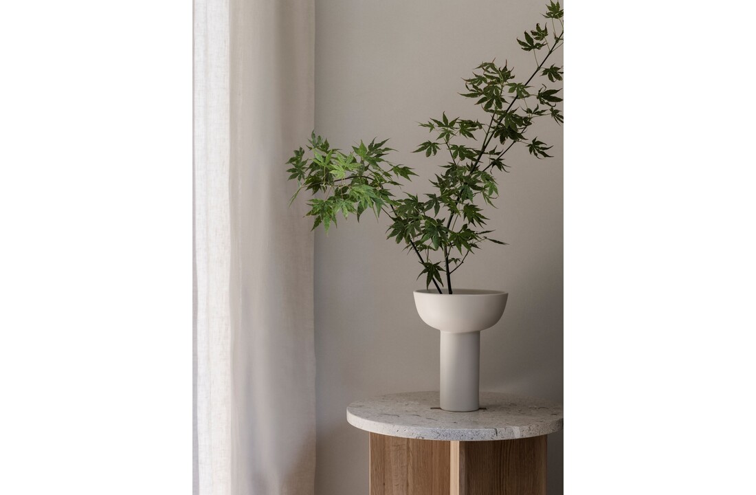 Blomus Miyabi vaas - keramiek - kleur Moonbeam (beige) - Bath & Living