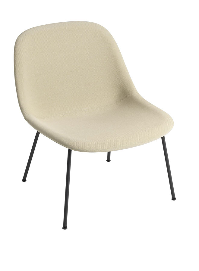 Fiber lounge chair upholstered - tube base - La Fabrika