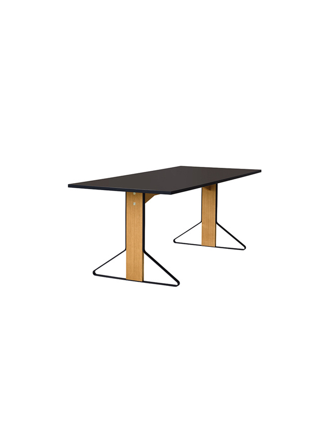 Kaari table rectangular - black linoleum - La Fabrika