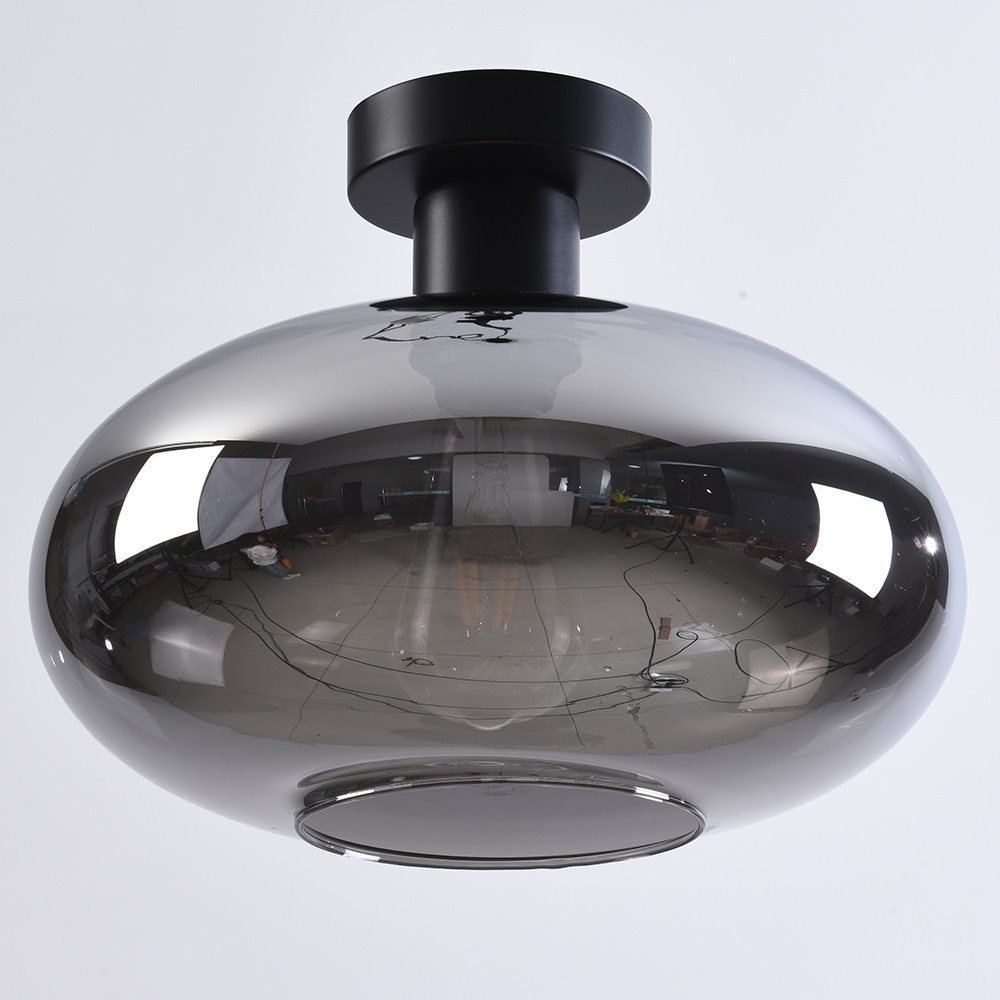 Plafondlamp Veda met rookglas - LumenXL.nl