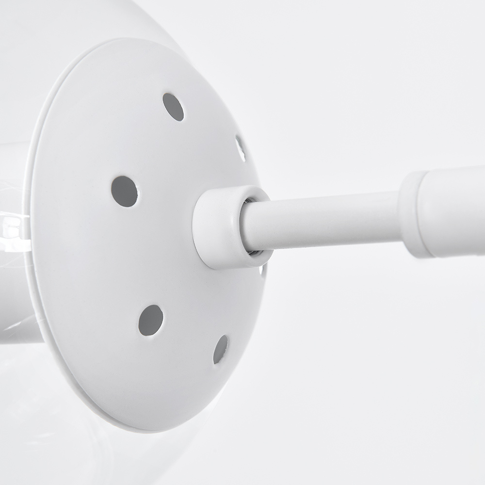 Design hanglamp wit frame en melkwit of transparant glas - Hepta ...