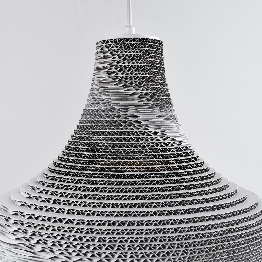 Hanglamp van karton wit - Cato - LumenXL.nl