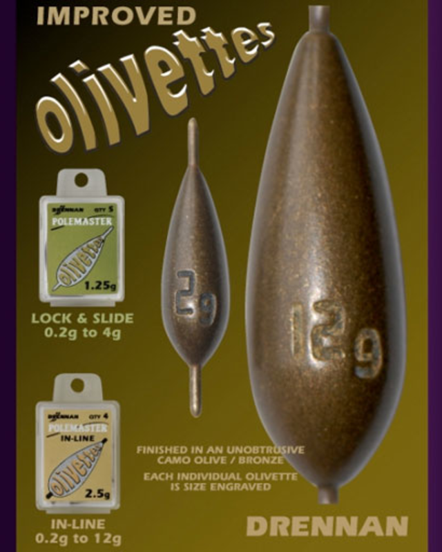 Drennan Inline Olivettes Pole Float Fishing Weights New Visarmaturen ...