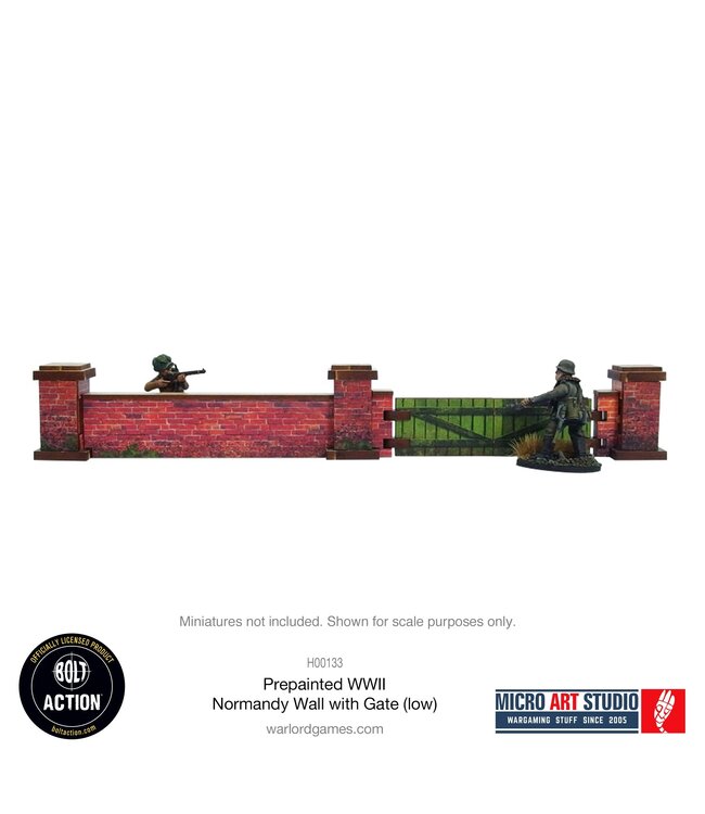 Pre-Painted WW2 Normandy Walls With Gate (Low) - www.tabletopper.nl