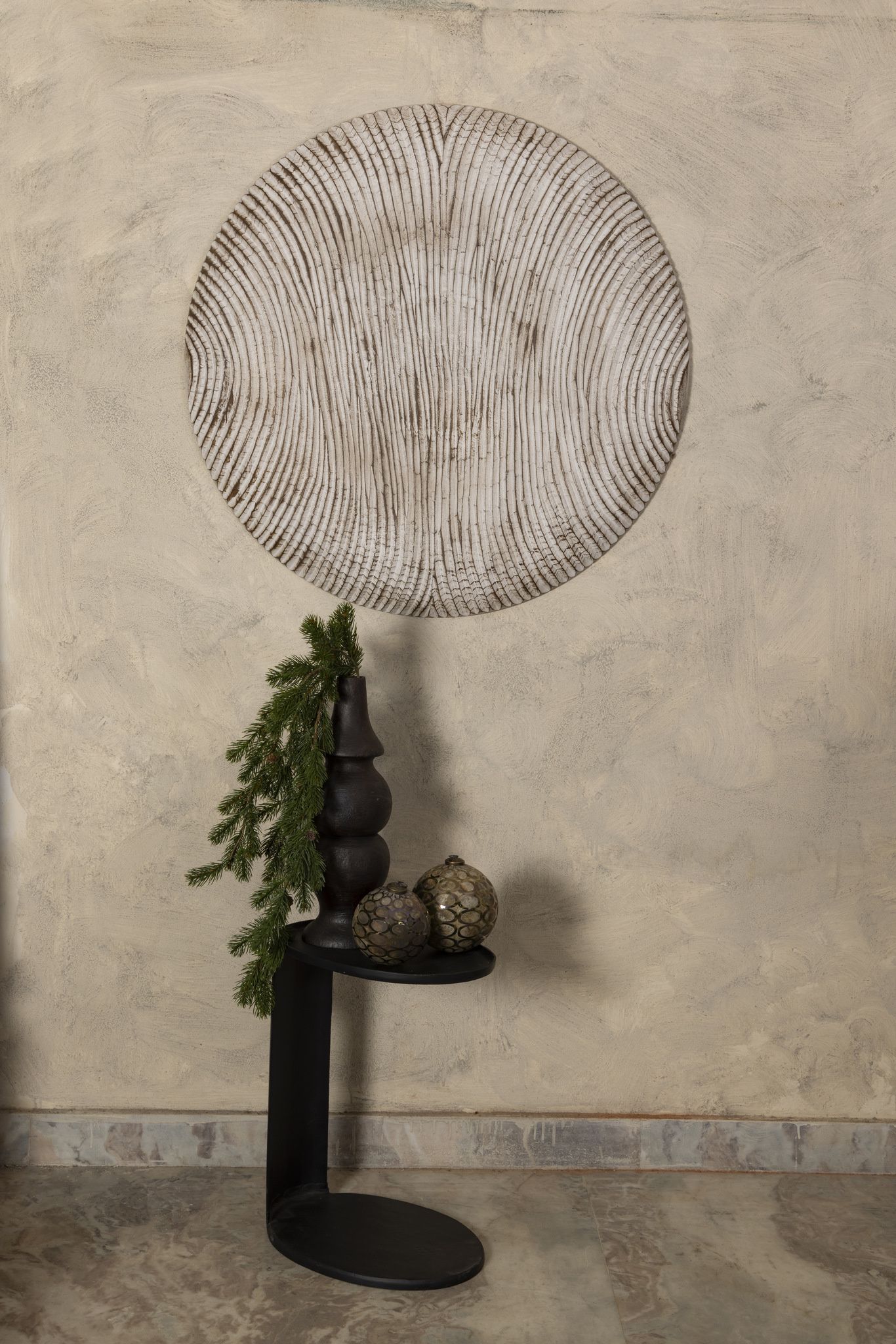 PTMD Moanna Cream MDF wallpanel round organic lines S - Kloosterhuis ...