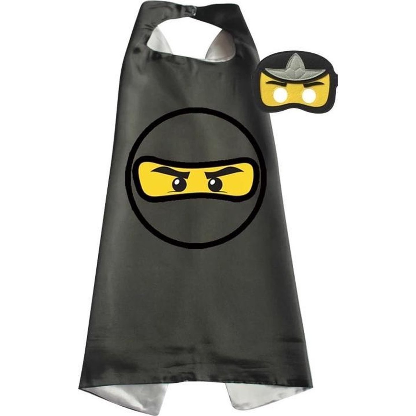 Jobber Toys - Ninjago cape + masker - Kleur zwart - Ninja cape en ...