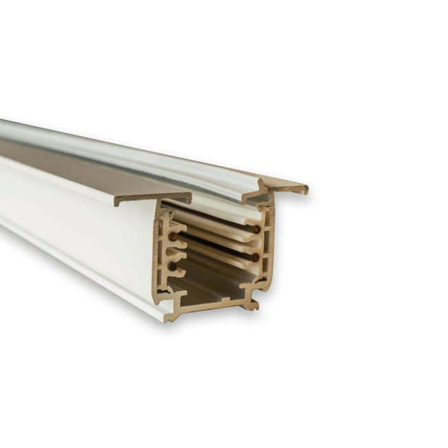 Track Rail 1,5m - 4-wire - Recessed - White - led24.uk