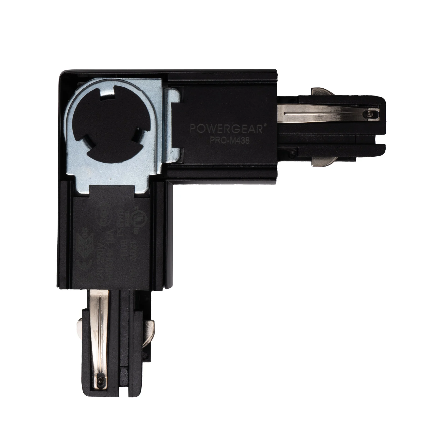 Corner Connector Track Rails 3-phase | Black - led24.uk