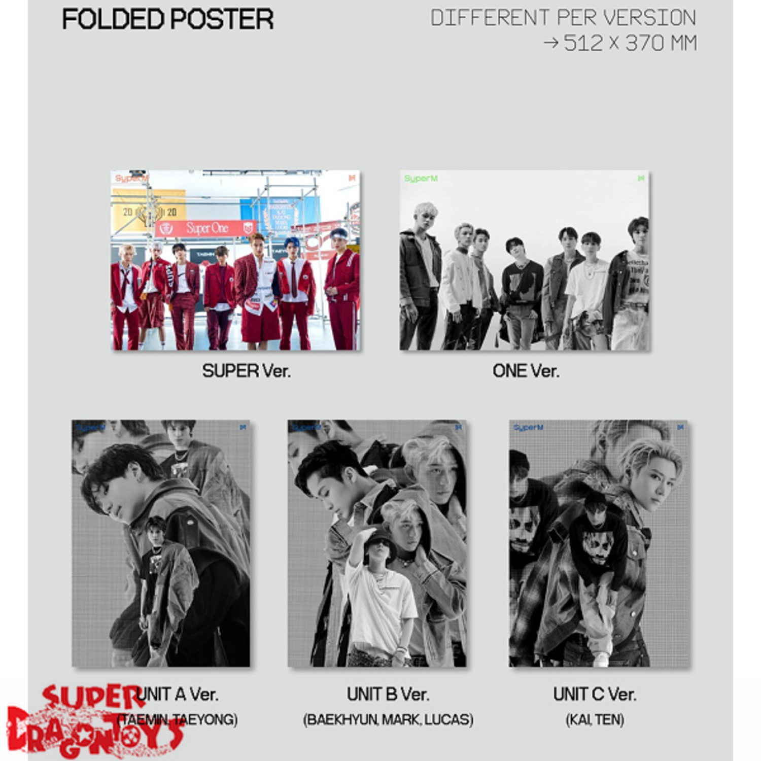 SUPER M - SUPER ONE - 1ST ALBUM [KOREAN EDITION] - SUPER DRAGON TOYS