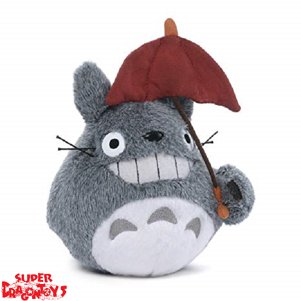MON VOISIN TOTORO - TOTORO WITH RED UMBRELLA - PLUSH - SUPER DRAGON TOYS
