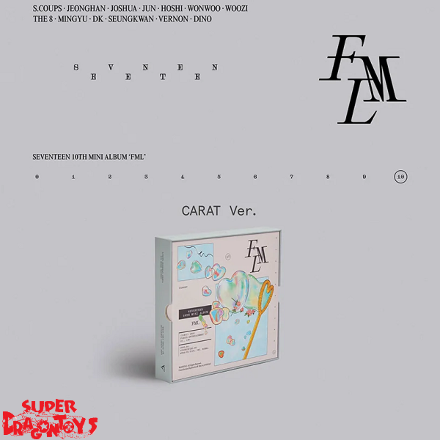 SEVENTEEN (세븐틴) - FML - [CARAT VER.] - 10TH MINI ALBUM - SUPER DRAGON TOYS