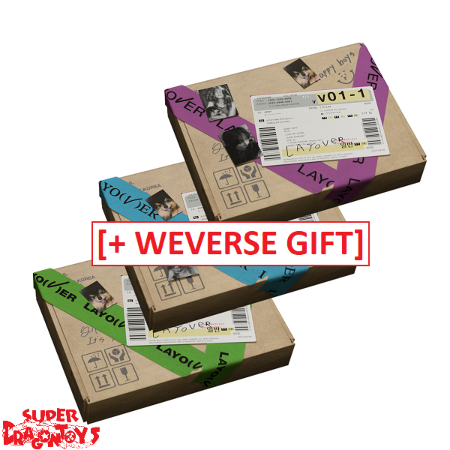 V (김태형) [BTS] - LAYOVER - 1ST SOLO ALBUM + [WEVERSE GIFT] - SUPERDRAGONTOYS