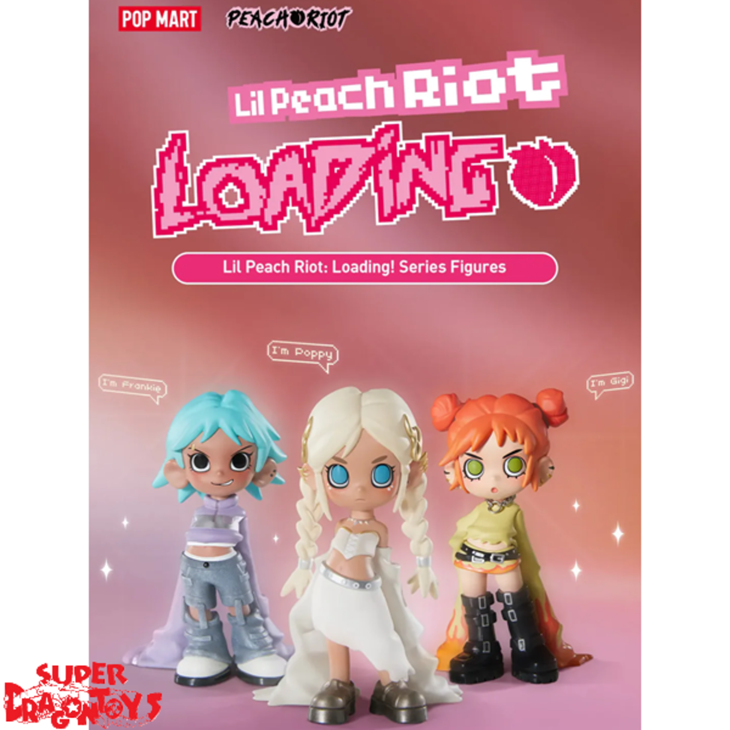 POP MART - LIL PEACH RIOT ["LOADING" SERIES] - BLINDBOX MINI FIGURE ...