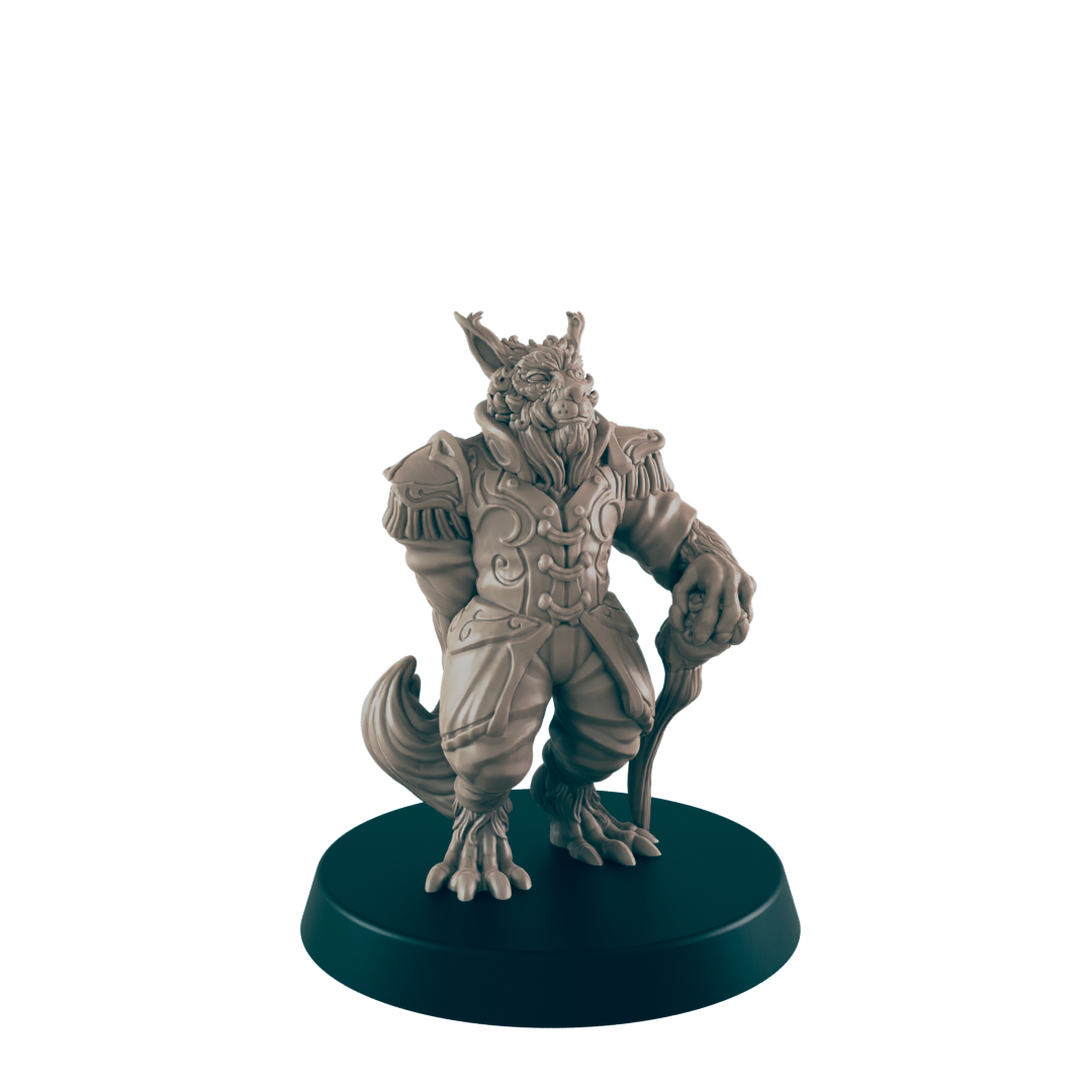 3D Printed Miniature - Catfolk Noble - Demo-Spel