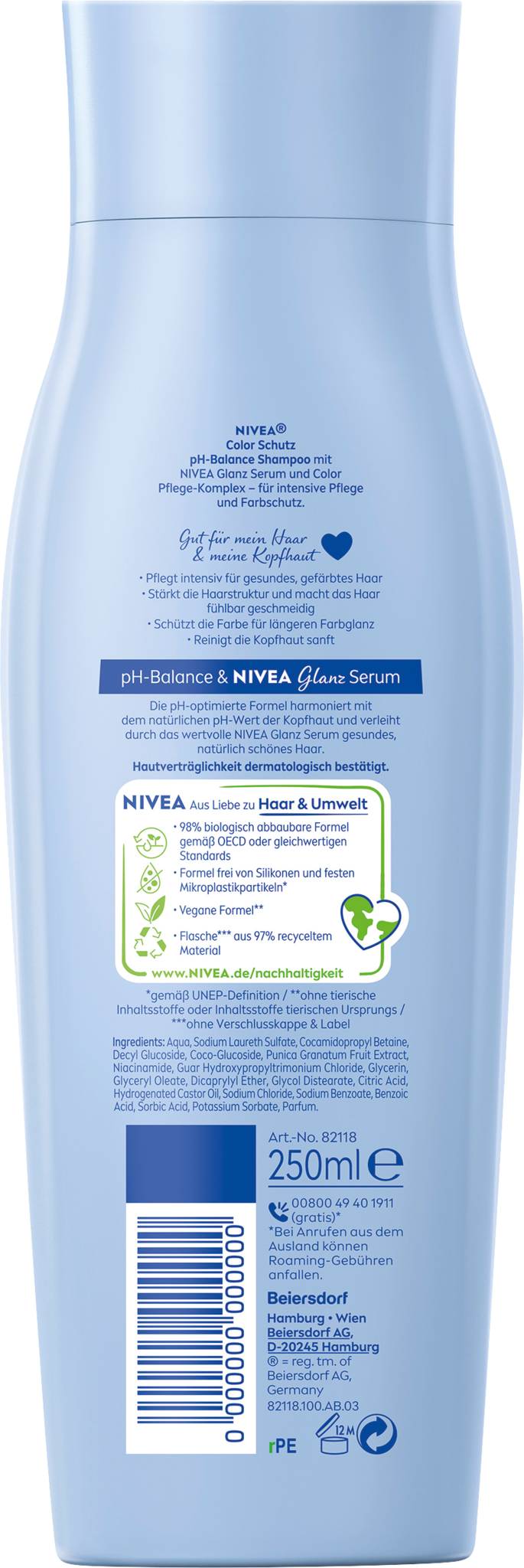 Nivea Shampoo Color Protector 250 ml - Duitse Voordeel Drogist