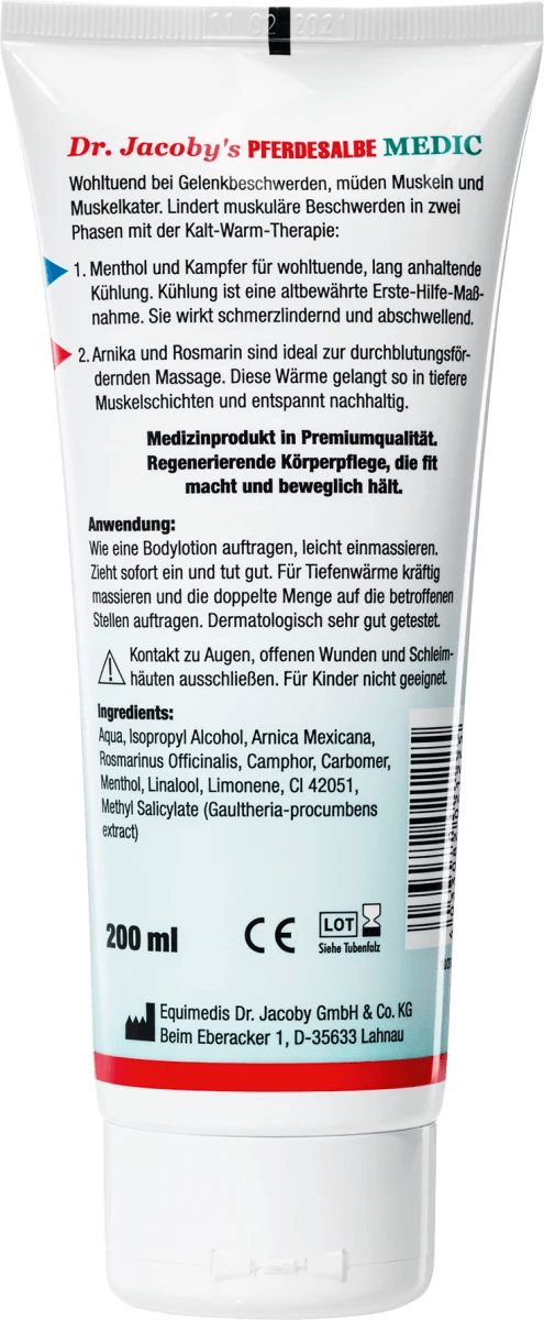 Dr. Jacoby Originele Paardenzalf Medic 200 ml - Duitse Voordeel Drogist