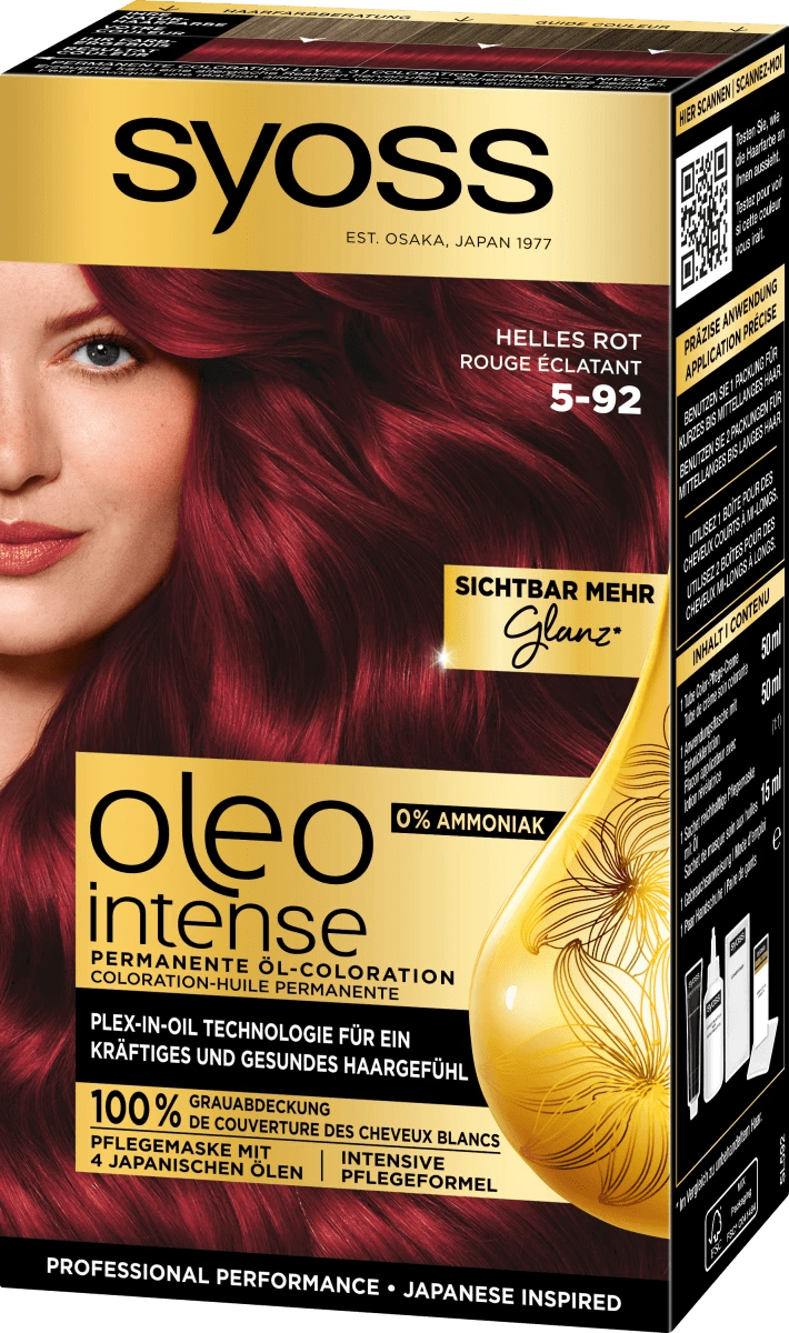 Syoss Oleo Intense Haarverf 5-92 Helder Rood, 1 St - Duitse Voordeel ...
