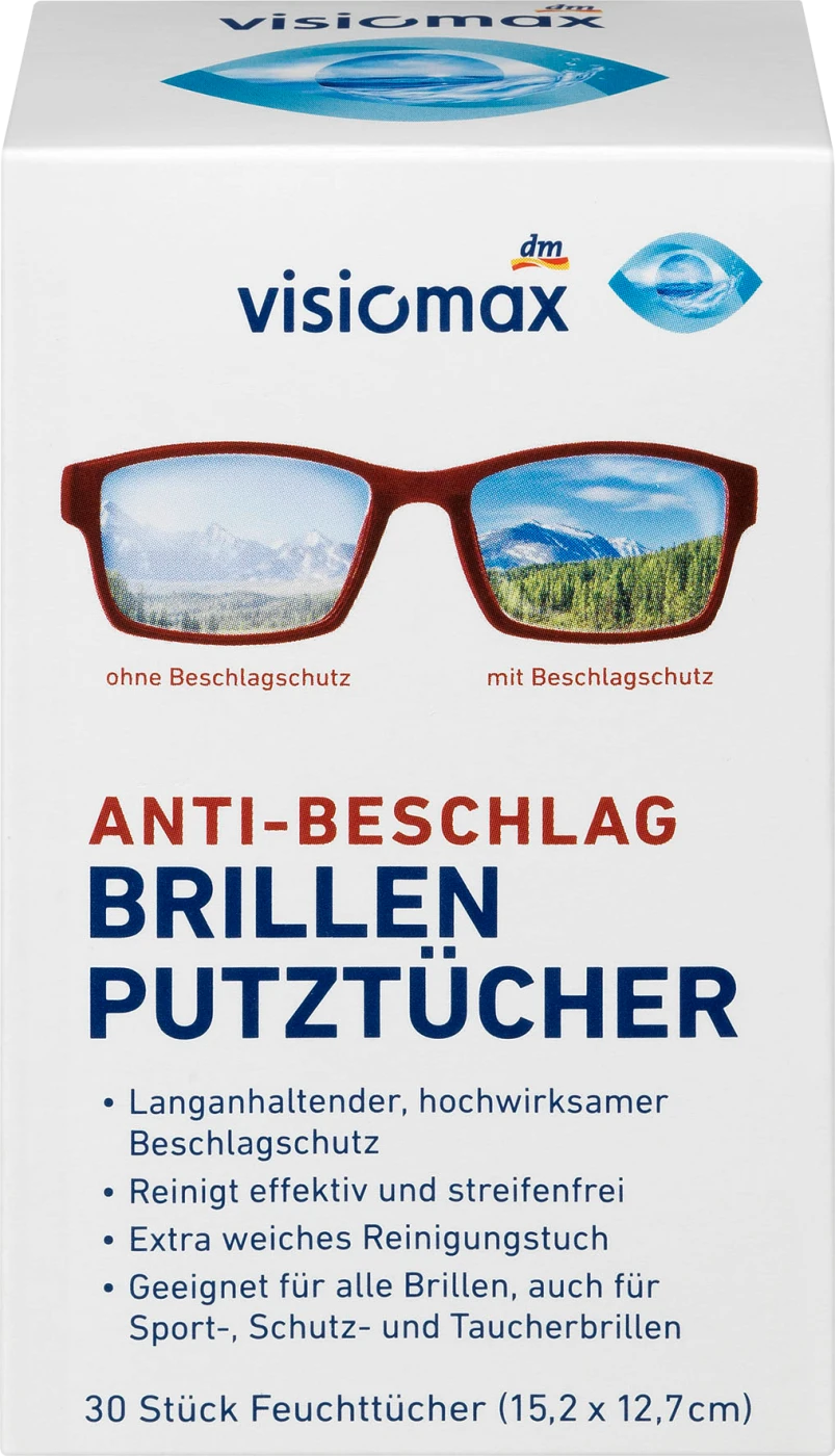 Visiomax Anti-Condens Brillenpoetsdoekjes 30 St - Duitse Voordeel Drogist