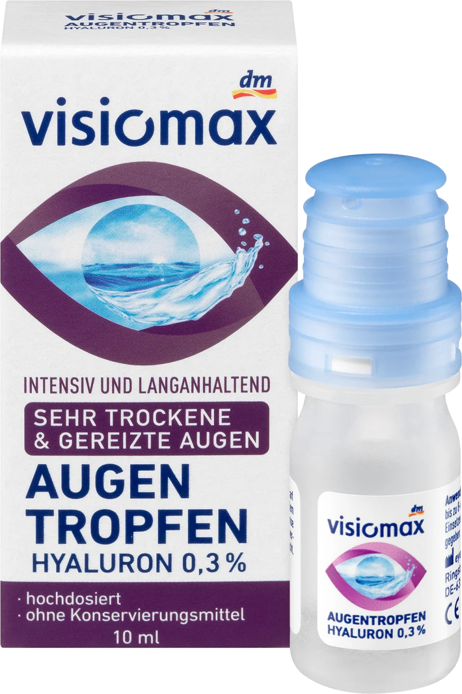 Visiomax Oogdruppels Met 0,3% Hyaluronzuur 10mL - Duitse Voordeel Drogist