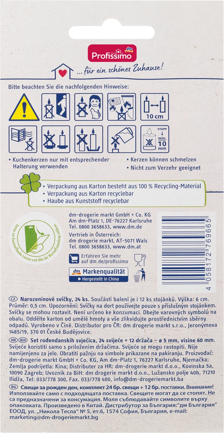 Profissimo Verjaardagskaarsen Set 24 St - Duitse Voordeel Drogist