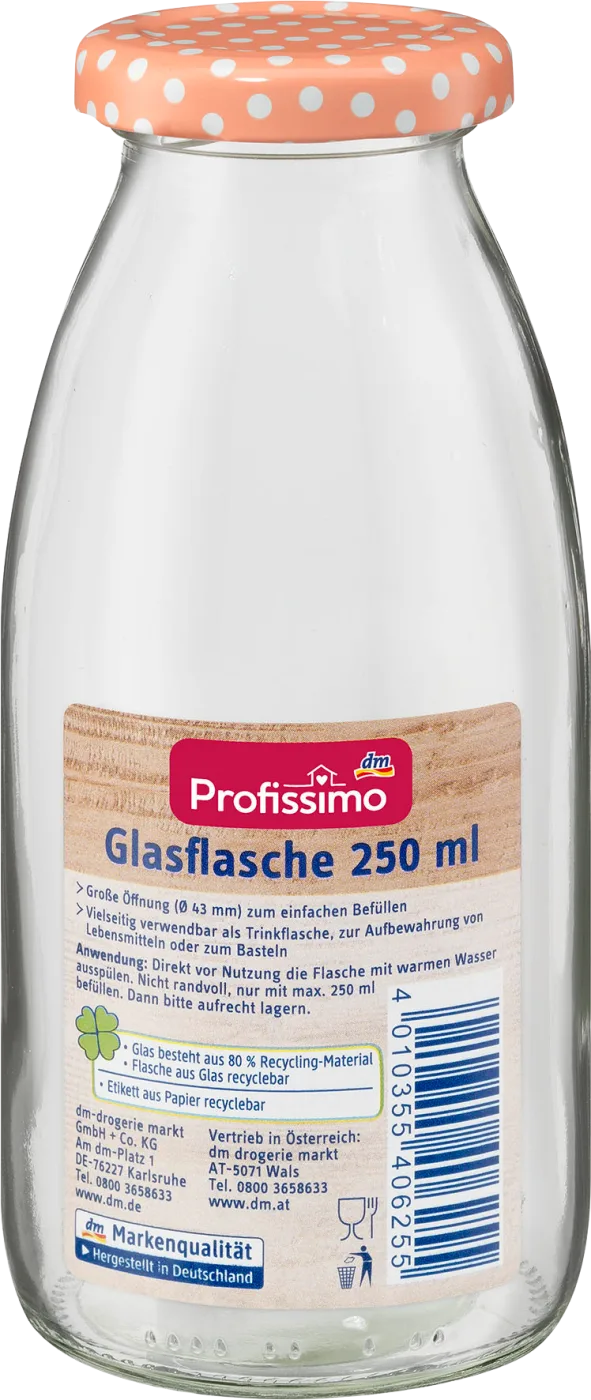 Profissimo Glazen Fles 250ml 1 St - Duitse Voordeel Drogist