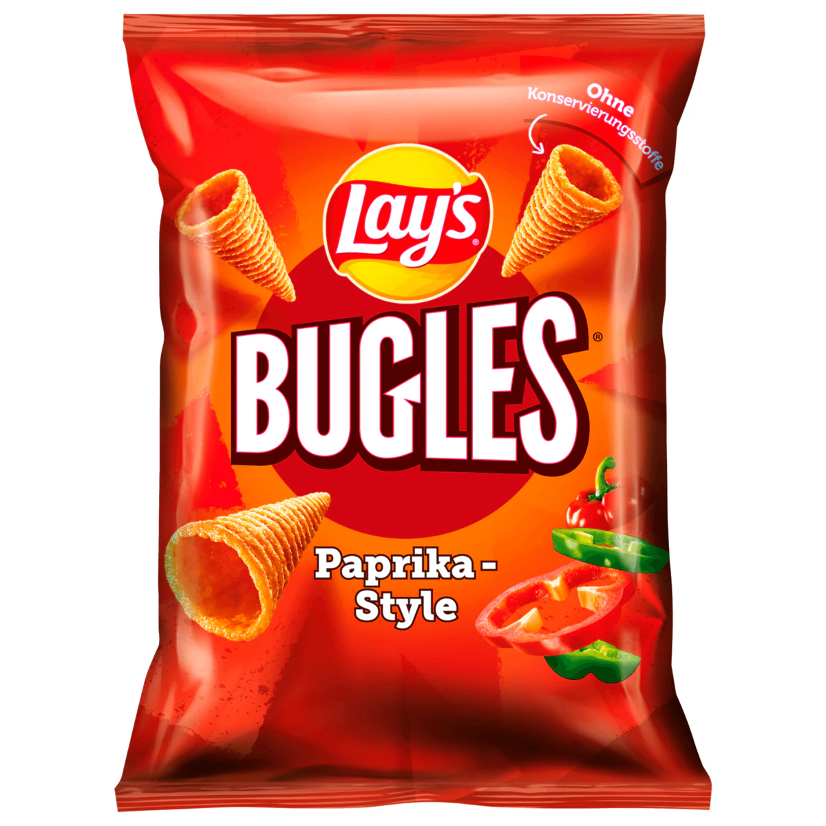 Lay's Bugles Paprika Style Chips 95g - Duitse Voordeel Drogist