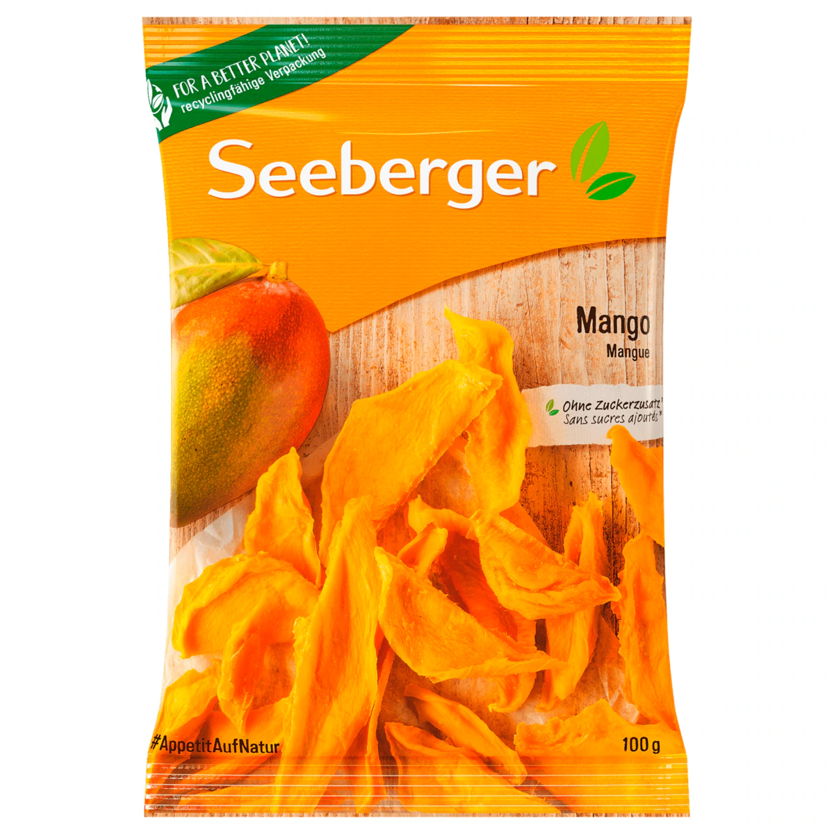 Seeberger Gedroogde Mango Ongezoet 100g - Duitse Voordeel Drogist