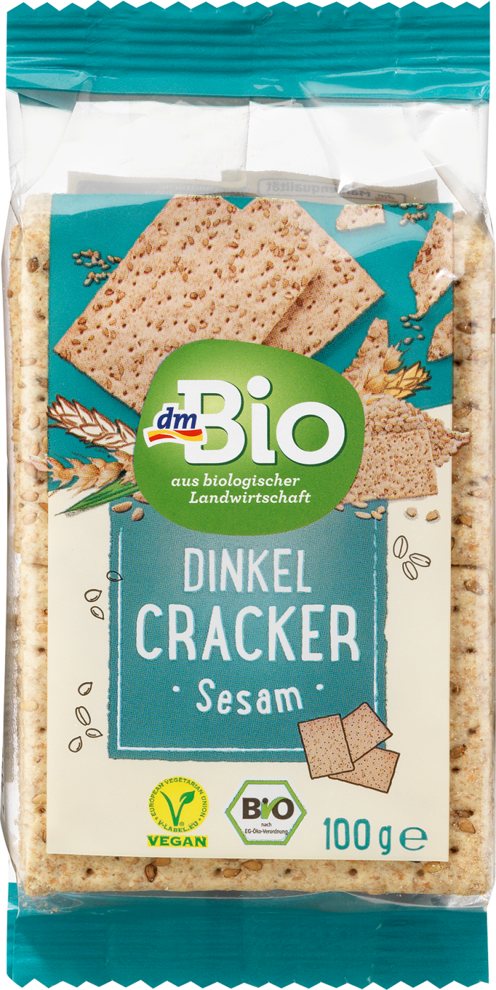 dmBio Spelt Crackers Sesam 100g - Duitse Voordeel Drogist