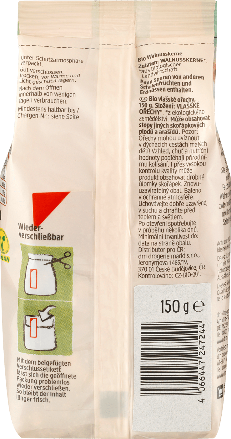 dmBio Walnootpitten 150 g - Duitse Voordeel Drogist