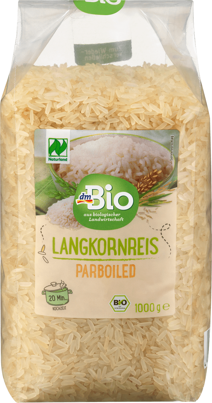 dmBio Langkorrelige Rijst Parboiled 1 kg - Duitse Voordeel Drogist