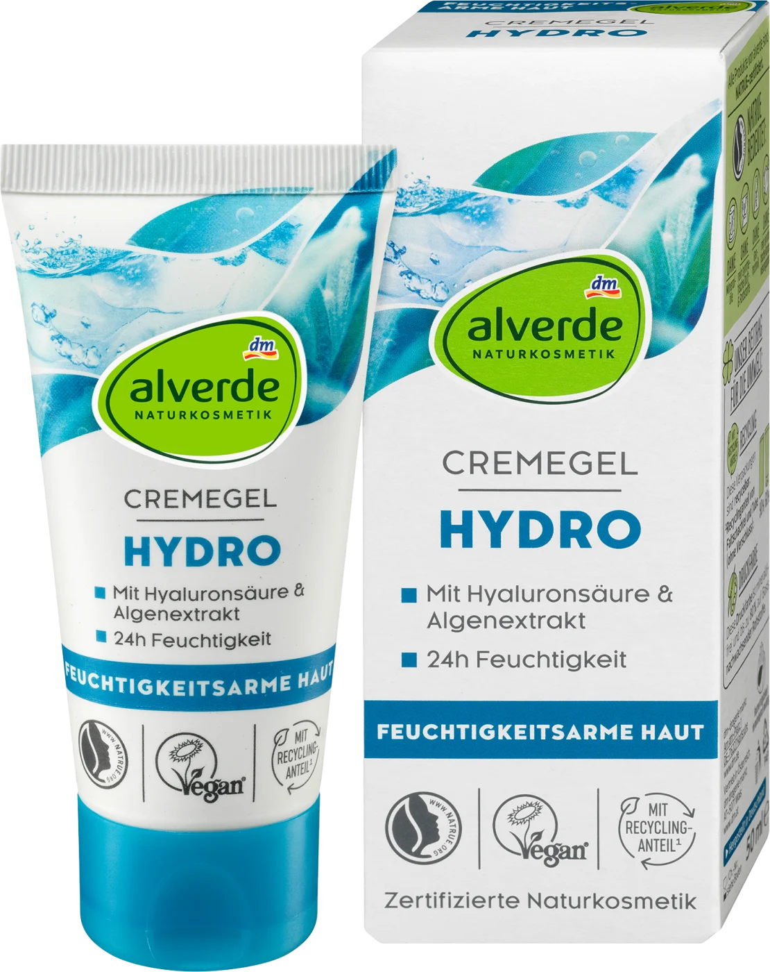 ALVERDE NATURKOSMETIK alverde NATURKOSMETIK Crèmegel Hydro 50 ml - Duitse Voordeel Drogist