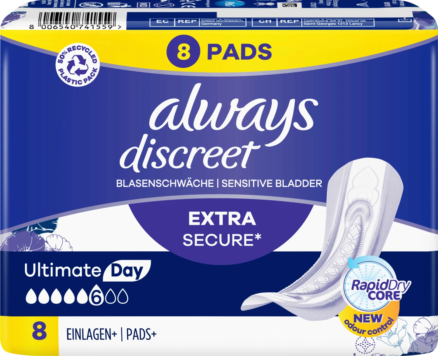always Discreet Inlegkruisjes Incontinentie Ultimate Day 8 St - Duitse ...