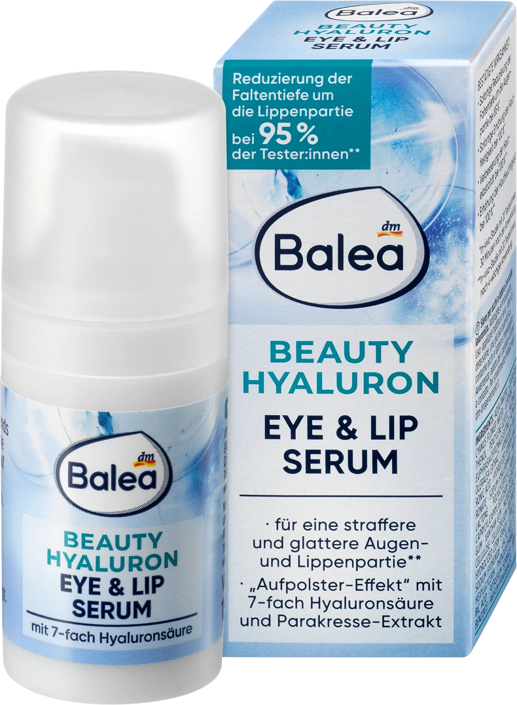 Balea Balea Serum Beauty Hyaluron Eye & Lip 15 ml - Duitse Voordeel Drogist
