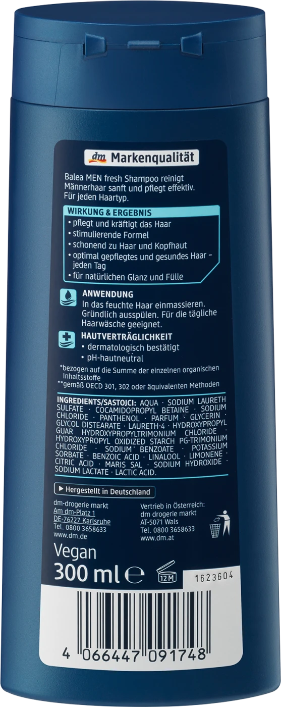 Balea MEN Balea MEN Shampoo Fresh 300 ml - Duitse Voordeel Drogist