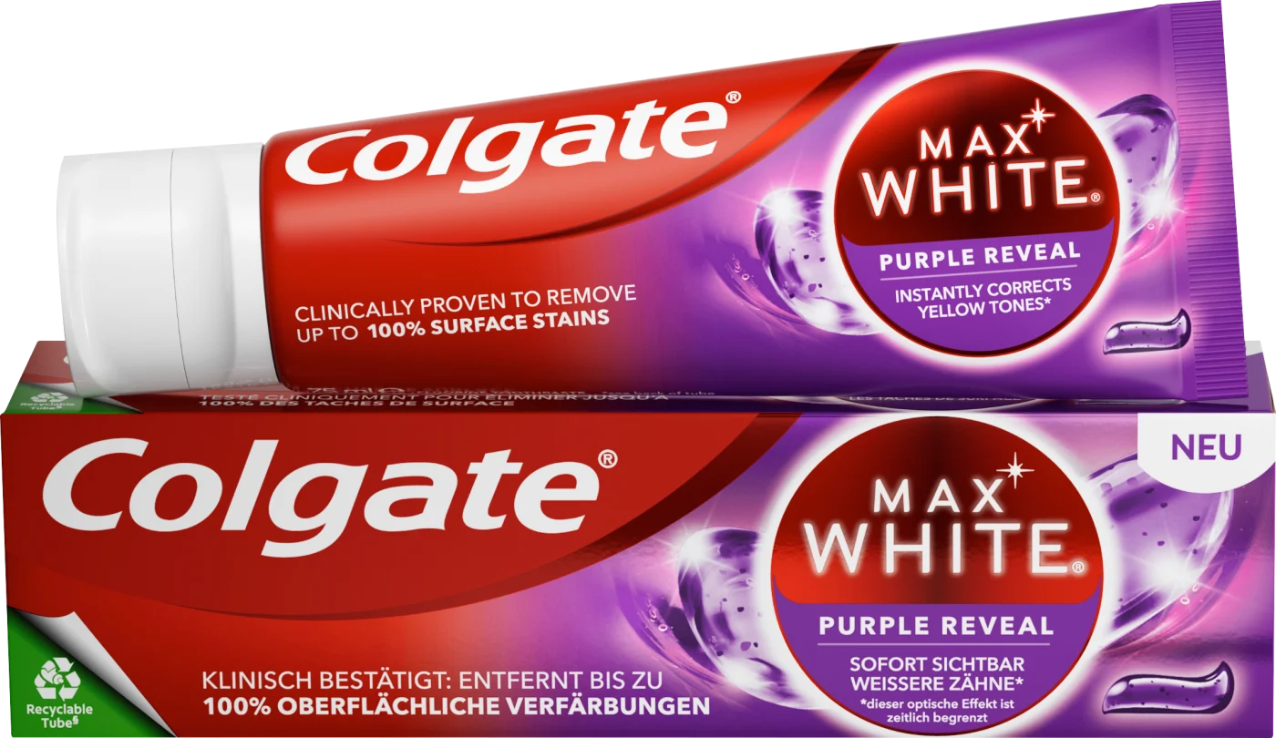 Colgate Max White Tandpasta Purple Reveal 75 ml - Duitse Voordeel Drogist