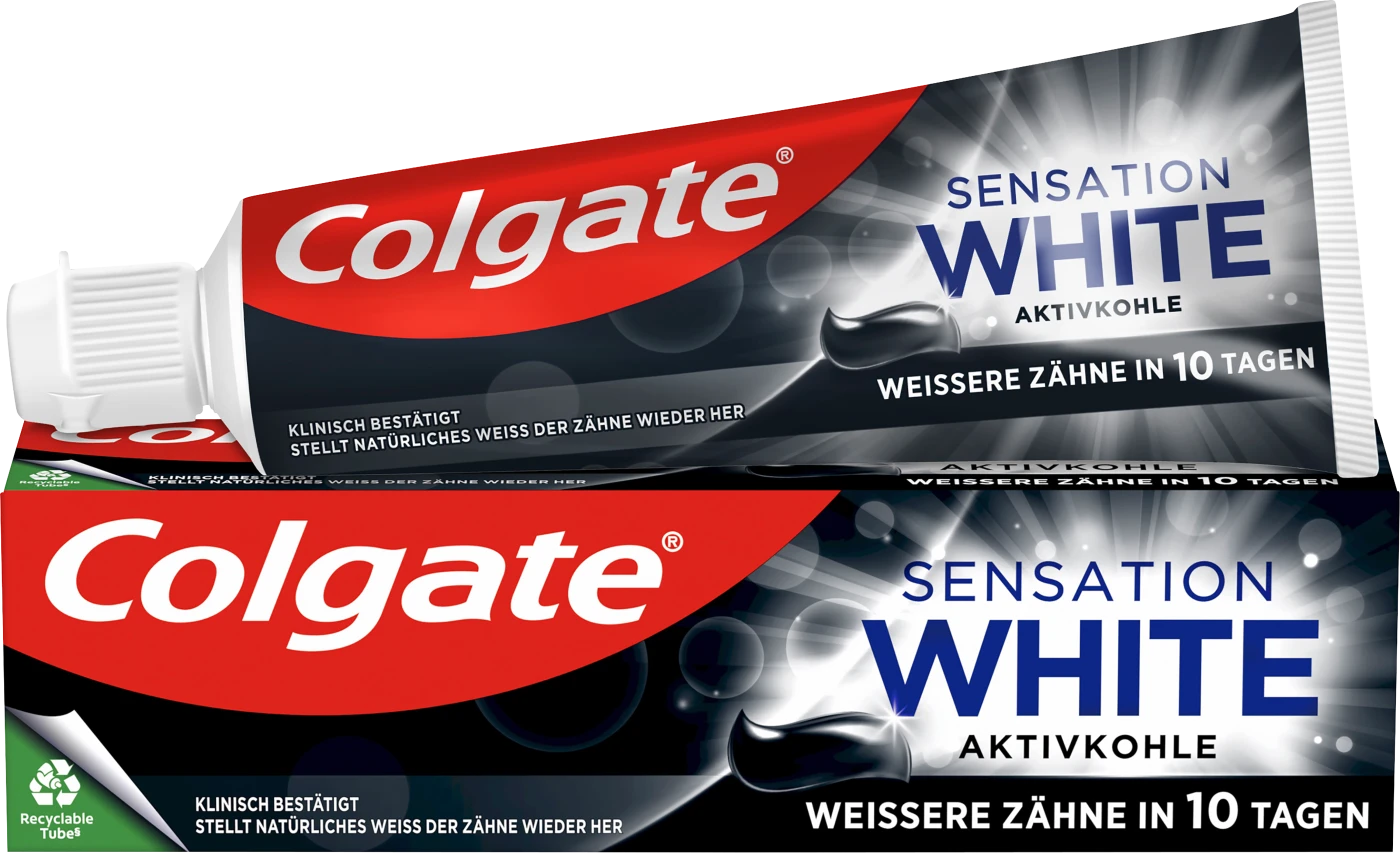 Colgate Tandpasta Sensation White Activated Charcoal 75 ml - Duitse ...