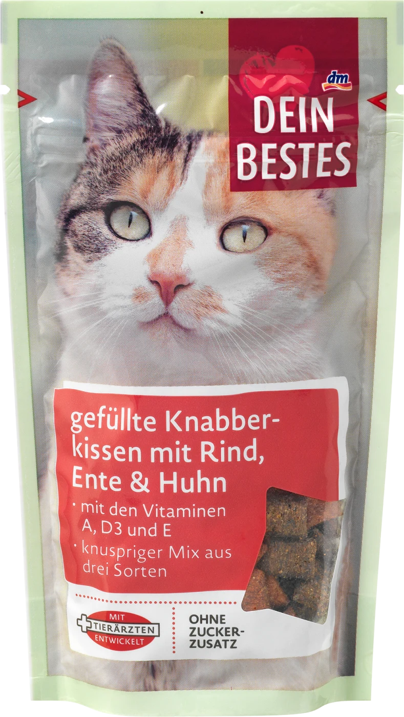 Dein Bestes Dein Bestes Kattensnoepjes, Gevulde Knabbelkussens Met Rund ...