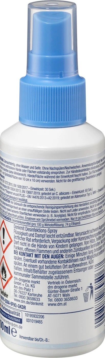 Denkmit Denkmit Desinfecterende Spray Universeel, Reisformaat 100 ml ...