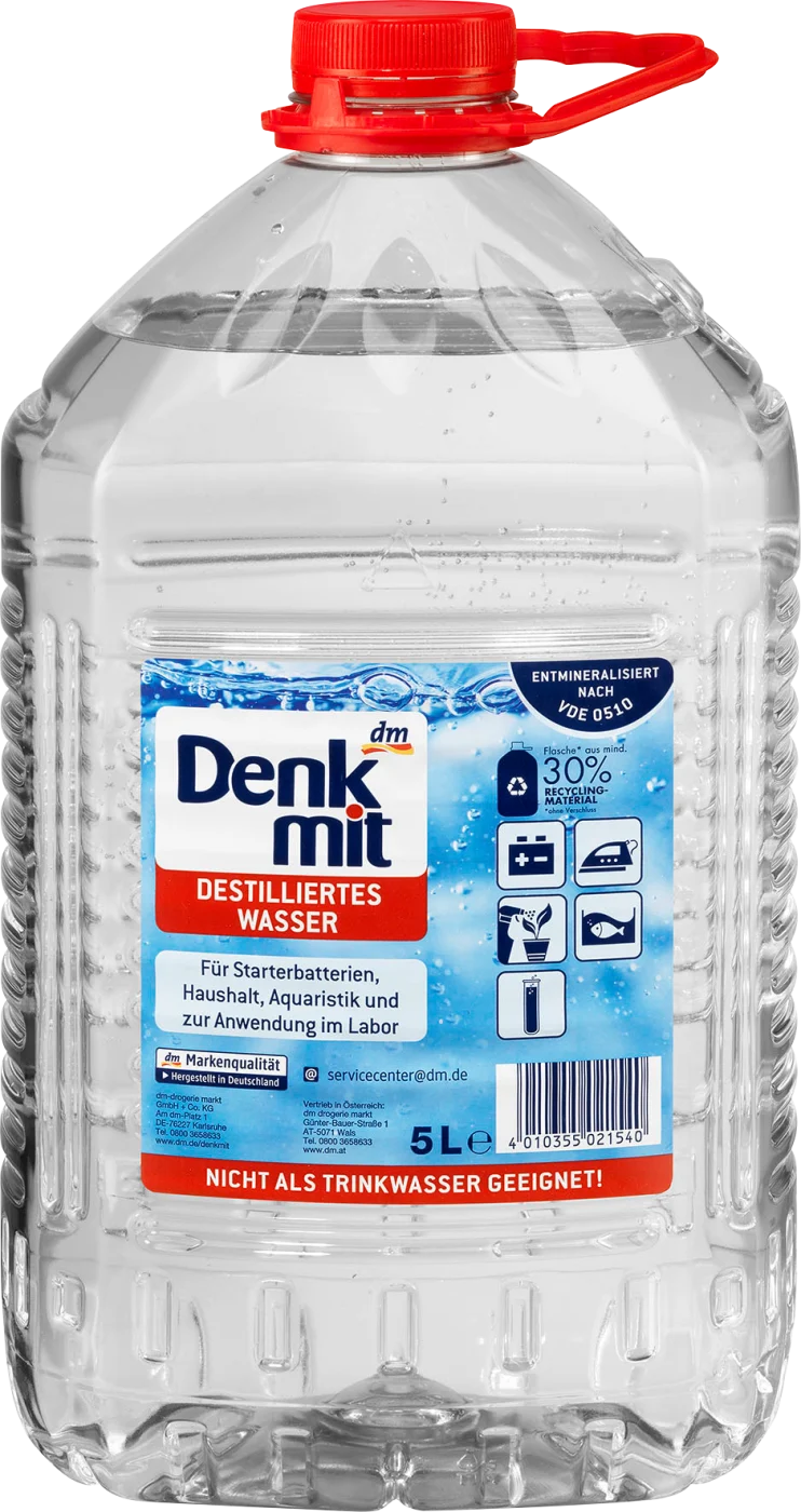 Denkmit Gedestilleerd Water 5 l - Duitse Voordeel Drogist