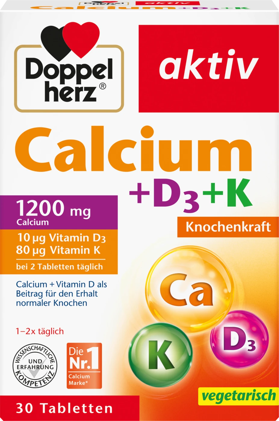 Doppelherz Doppelherz Calcium + Vitamine D3 Tabletten 30 St. 59.1 g ...
