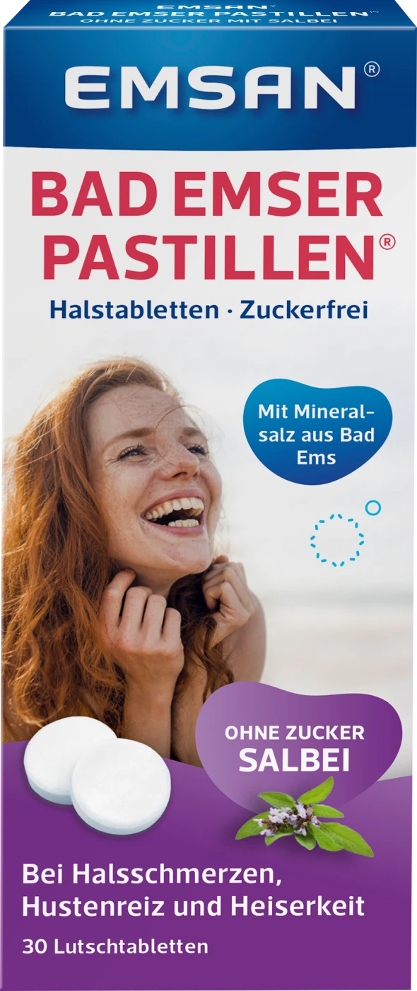 Emsan Emsan Keelpastilles Met Salie 30 St - Duitse Voordeel Drogist