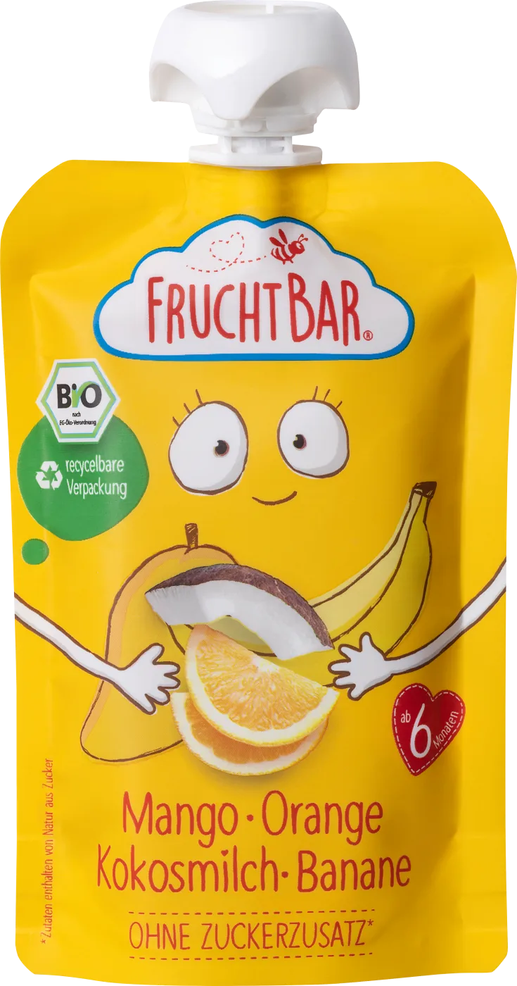 FruchtBar FruchtBar Pers mango, sinaasappel, kokosmelk & banaan, vanaf ...