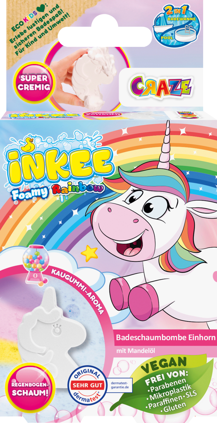 INKEE INKEE Badadditief Voor Kinderen Foamy Rainbow Unicorn 1 St ...