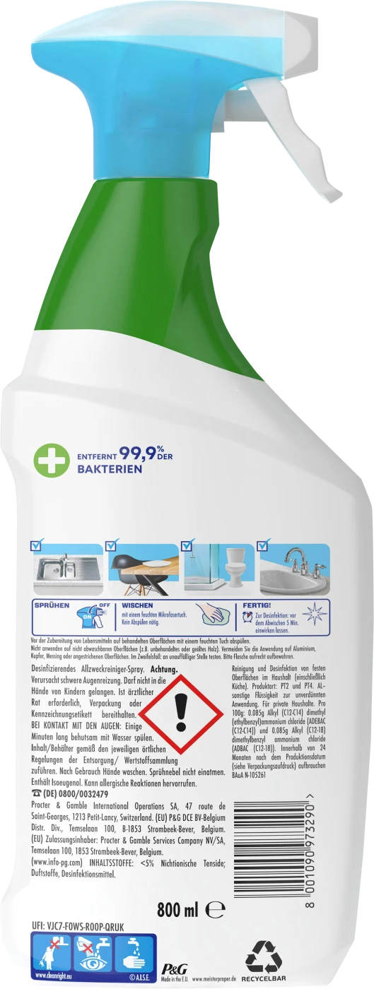 Meister Proper Meister Proper All Purpose Cleaner Spray Antibacterieel ...