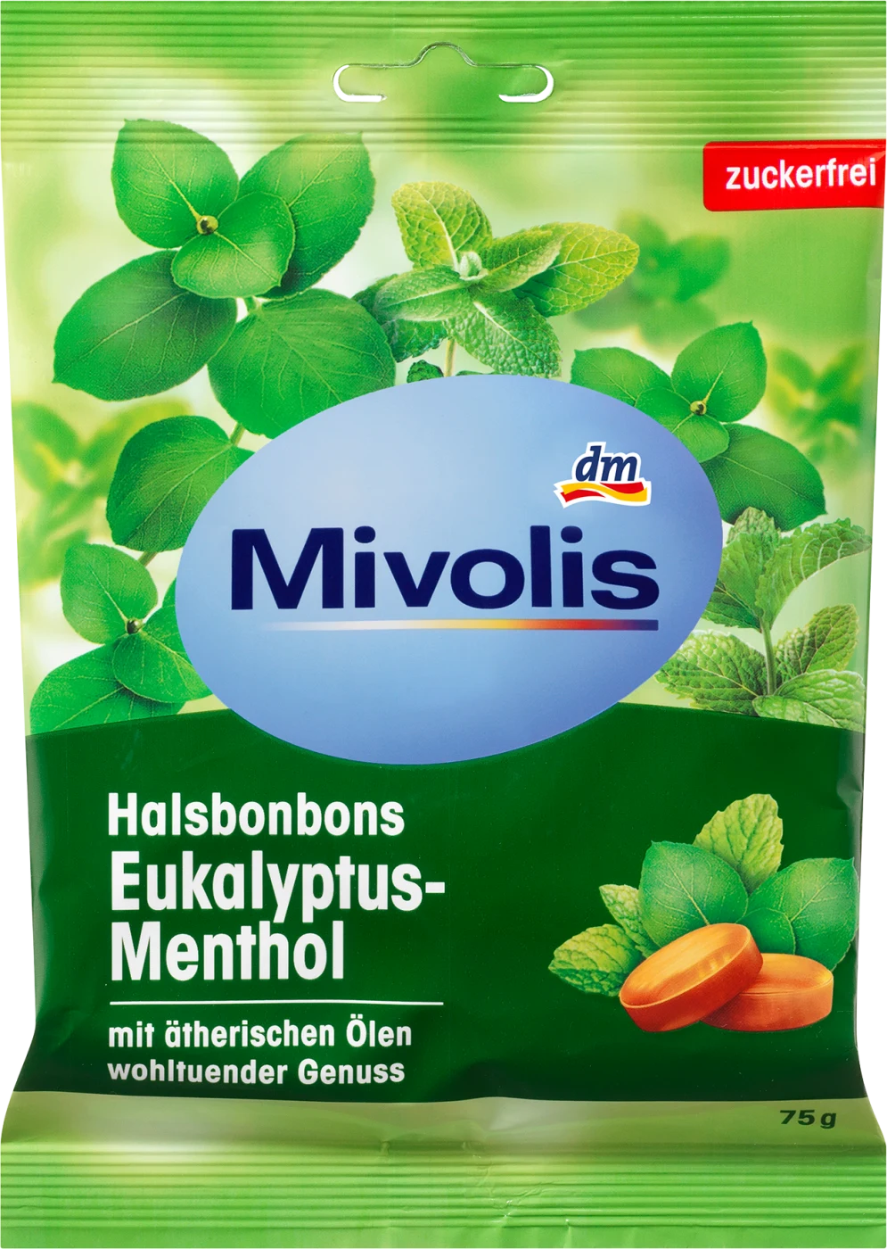 Mivolis Mivolis Bonbon, Eucalyptus Menthol, Suikervrij 75 g - Duitse ...