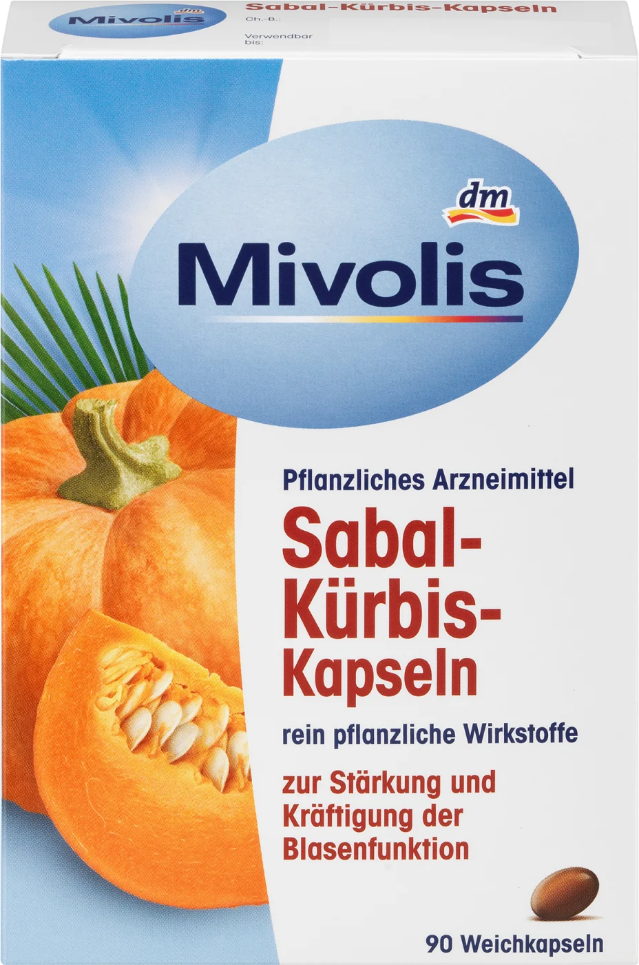 Mivolis Sabal Pompoen Capsules 90 St - Duitse Voordeel Drogist