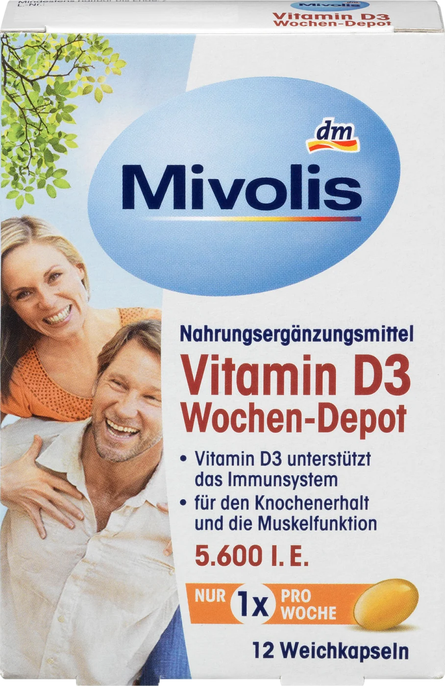 Mivolis Mivolis Vitamine D3 5600 I.e. Wekendepot Zachte Capsules 12 St ...